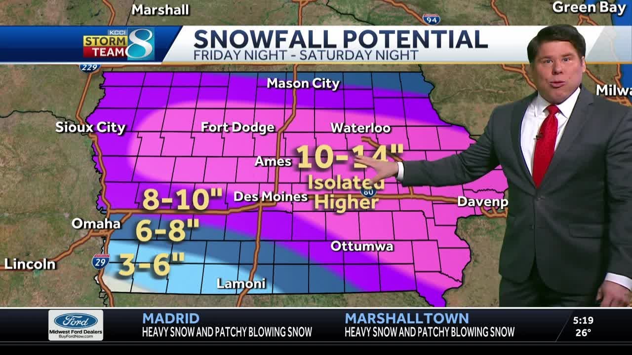 Iowa weather: Winter storm with heavy snow continues across the state ...