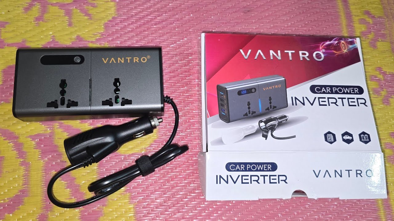 Vantro 200W Car Power Inverter Laptop Charger with 3 USB Unboxing ...