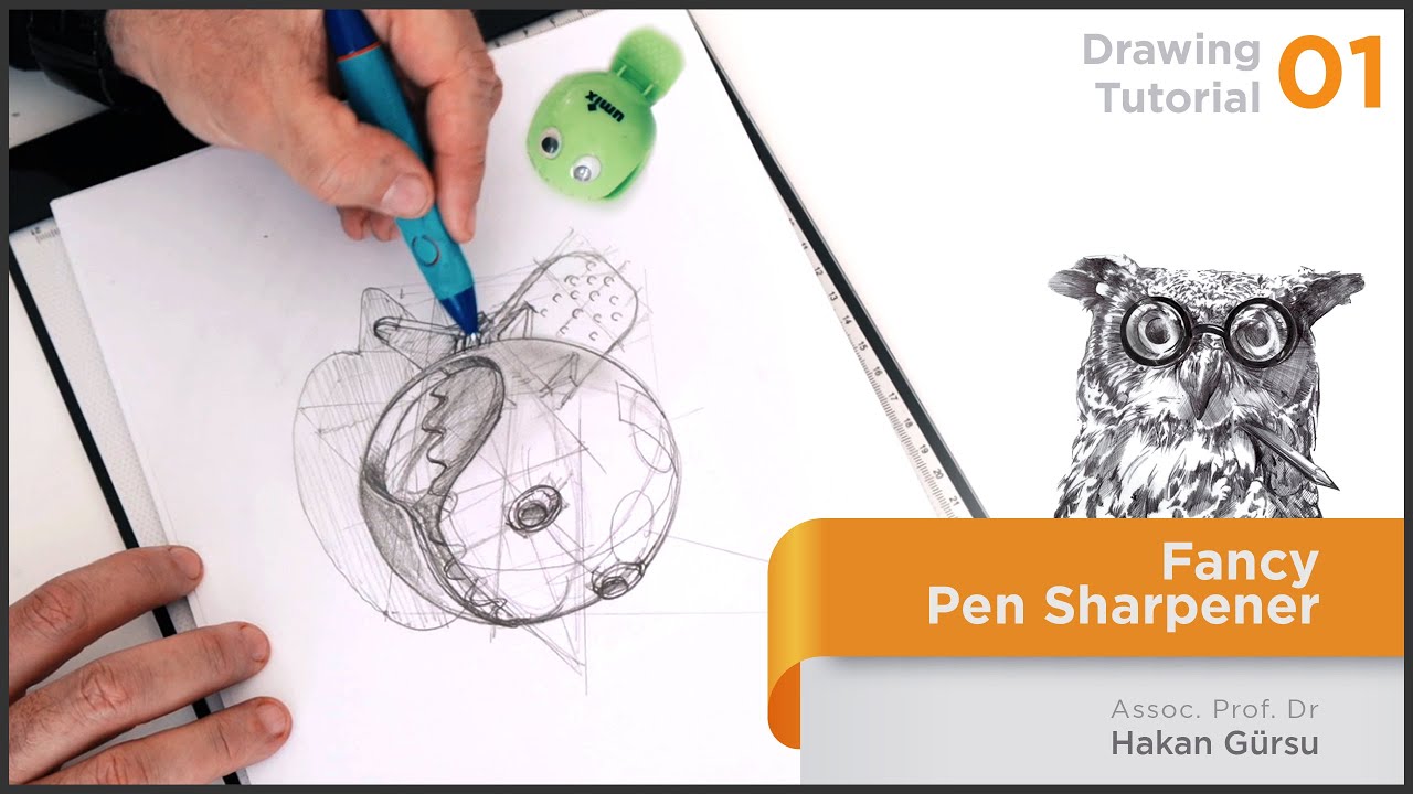 Drawing Tutorial Fancy Pen Sharpener - YouTube