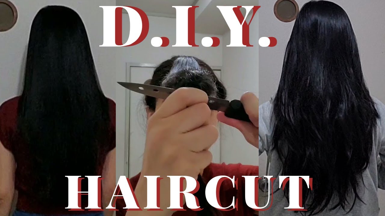Diy Layered Haircut How I Cut My Hair At Home Long Layers Youtube