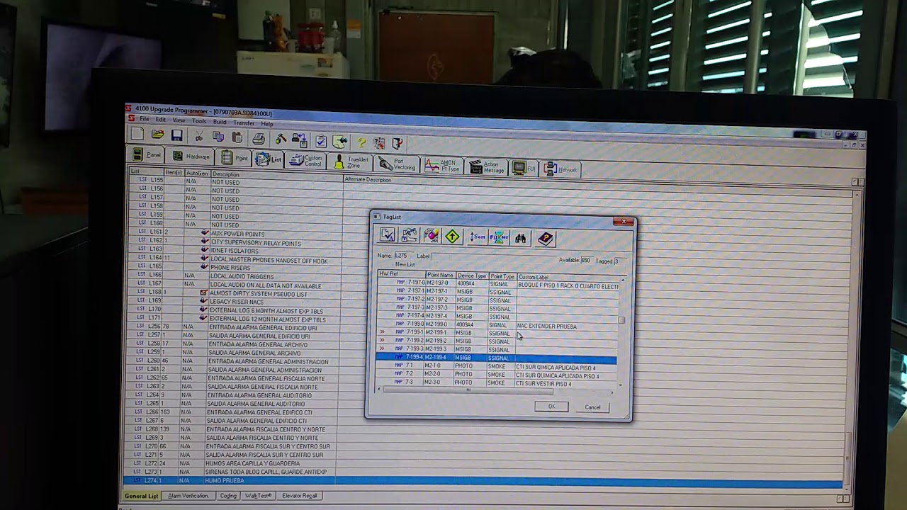 Programar sensores de humo, crear lista y hacer la regla de correlación panel Simplex 4100u ...
