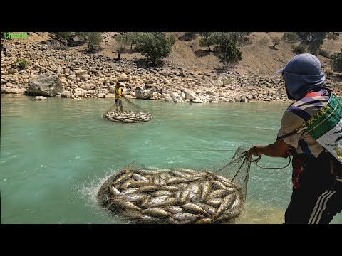 😱 How Do They Fish Here?! | Nomadic Men on a Hidden Island in the Zagros 🏝️🎣