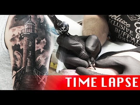 A path of light - Tattoo time lapse - YouTube
