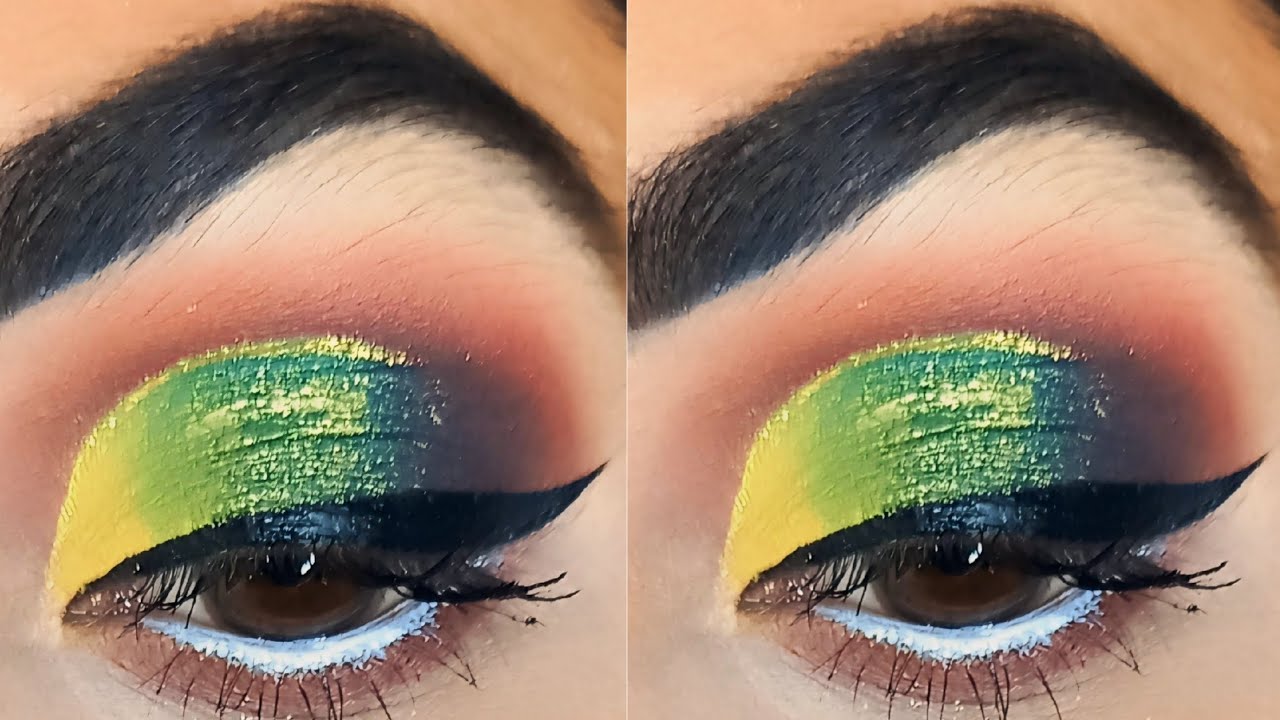 Green cut crease eyeshadow tutorial || step by step full tutorial ...