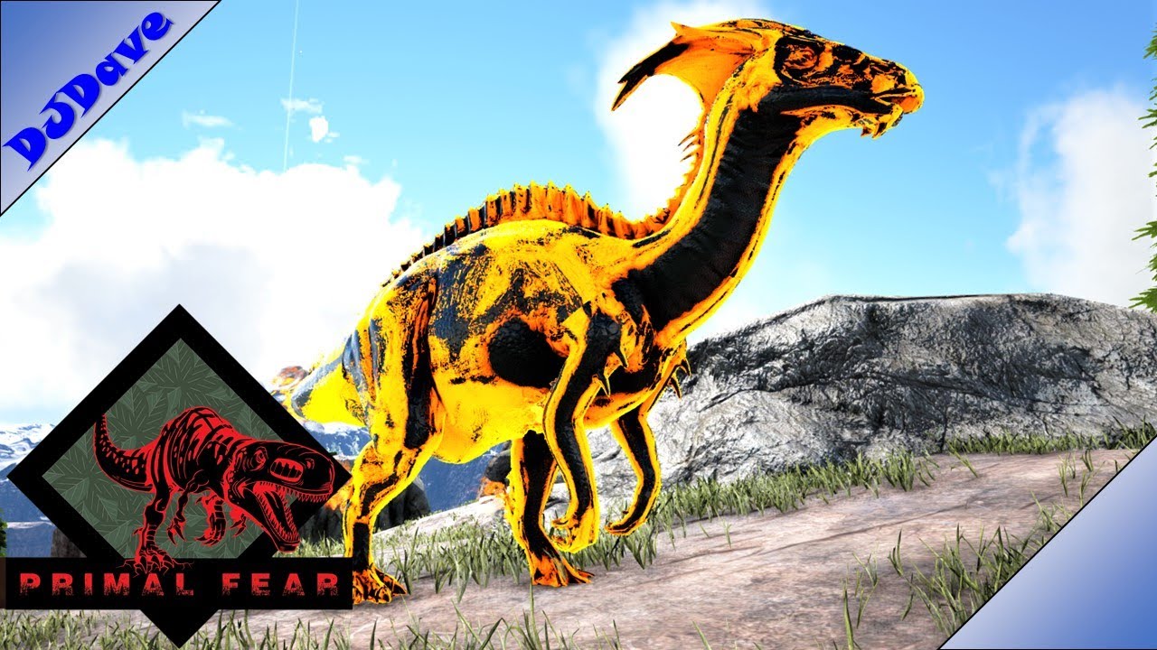 Fallen Demonic Parasaur und Ice Colossus Fight | Ark Primal Fear ...