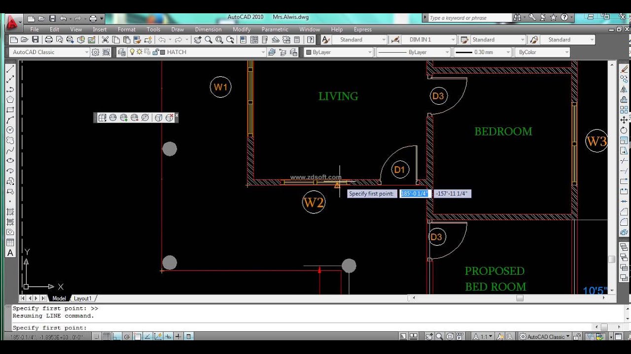 Work with Object Snap setting in AutoCad - YouTube