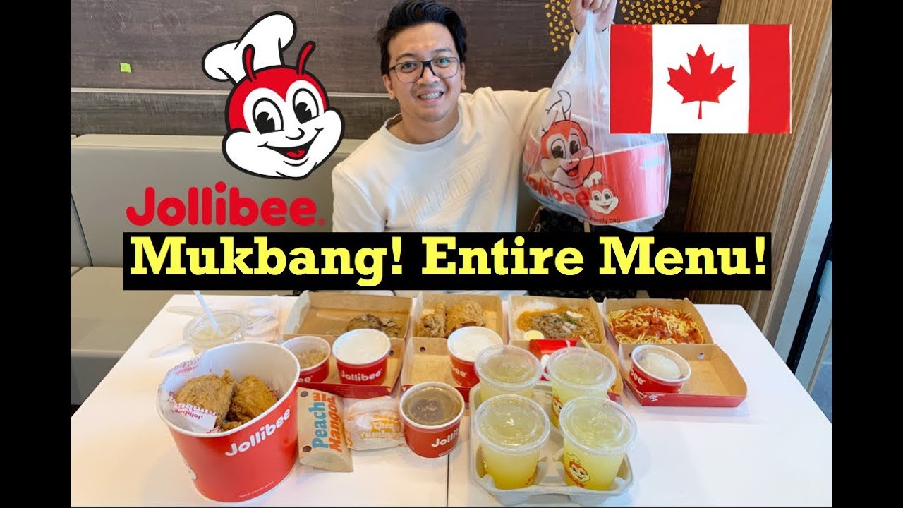 JOLLIBEE MUKBANG | ENTIRE MENU OF JOLLIBEE EDMONTON! VLOG #67 - YouTube