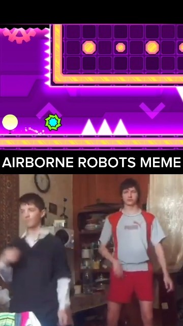 Airborne Robots Meme Dança, #edit #gaming #geometrydash #gd - YouTube