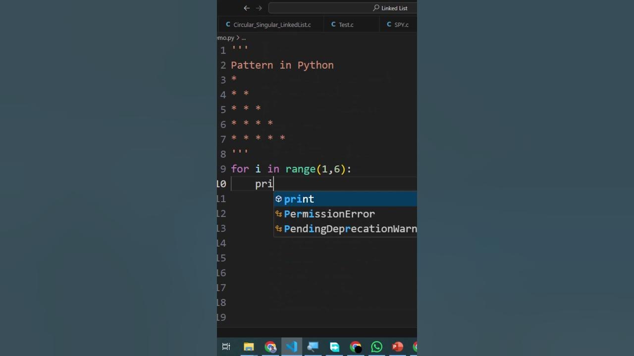 Pattern Base Program in Python #python #pythonprogramming #interview #placement #pythontutorial ...