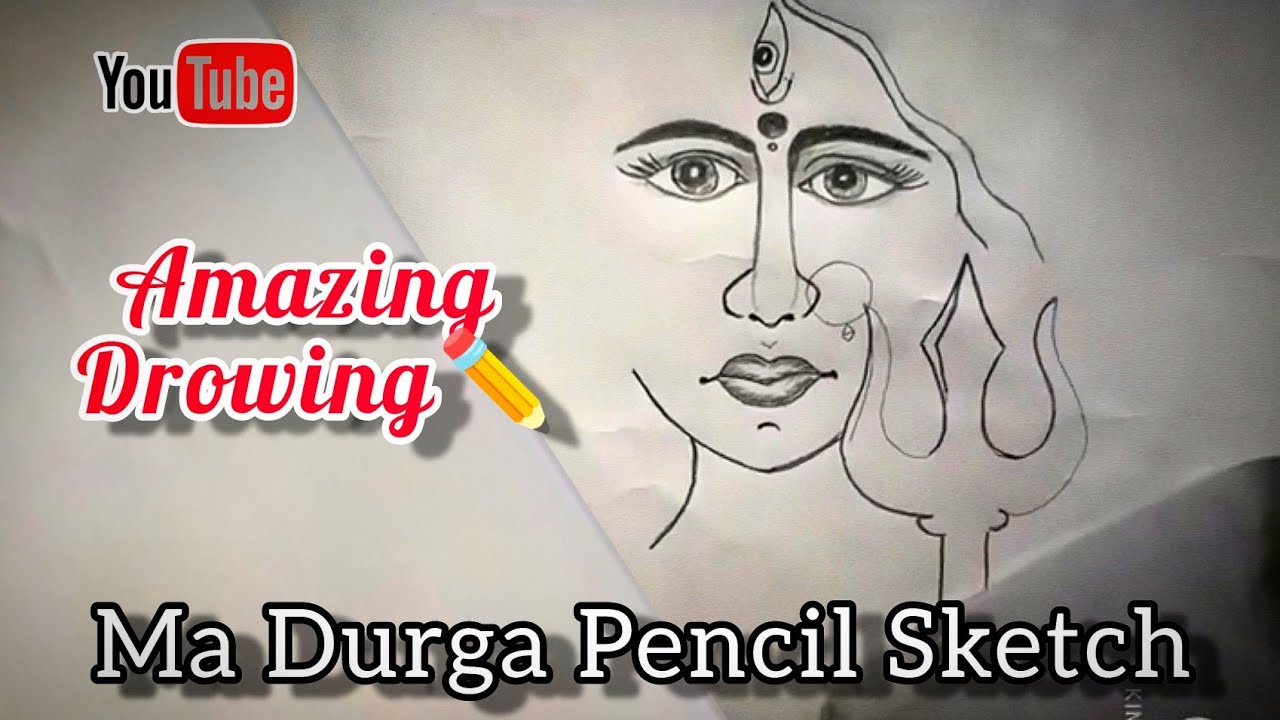 Maa Durga Pencil Sketch | Durga Puja Drawing | Amazing Drawing | Art ...