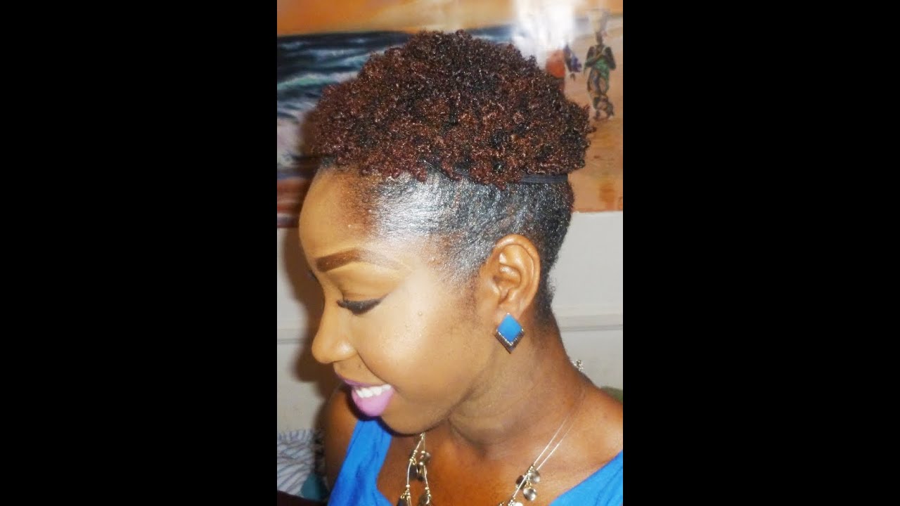 Mini Twist High Puff on TWA Tutorial - YouTube