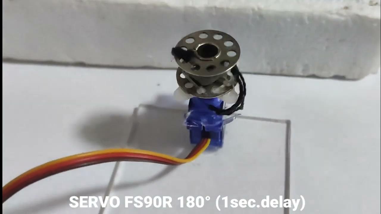 Continuous Servo FS90R 180° rotation using Arduino UNO w/ ATmega328 - YouTube
