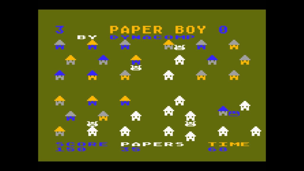 Paper Boy for the Atari 8-bit family - YouTube