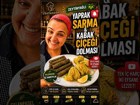 Traditional Olive Oil Stuffed Grape Leaves and Stuffed Squash Blossoms
