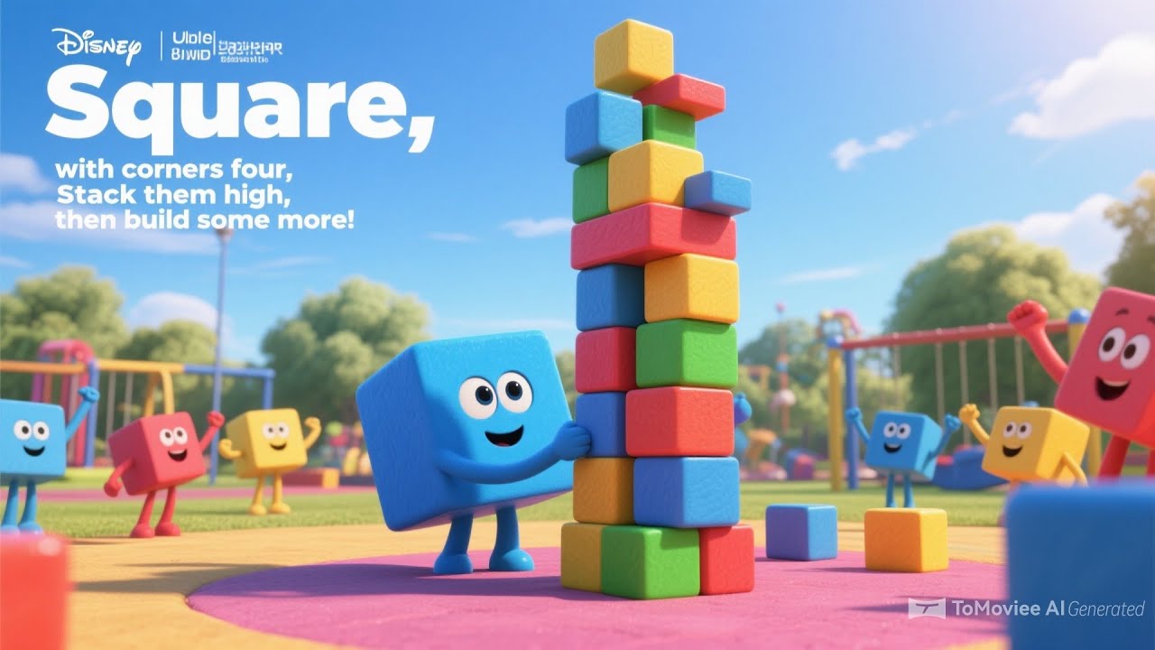 Shapes All Around | Fun Learning Shapes Song for Toddlers | Pixar 3D ...