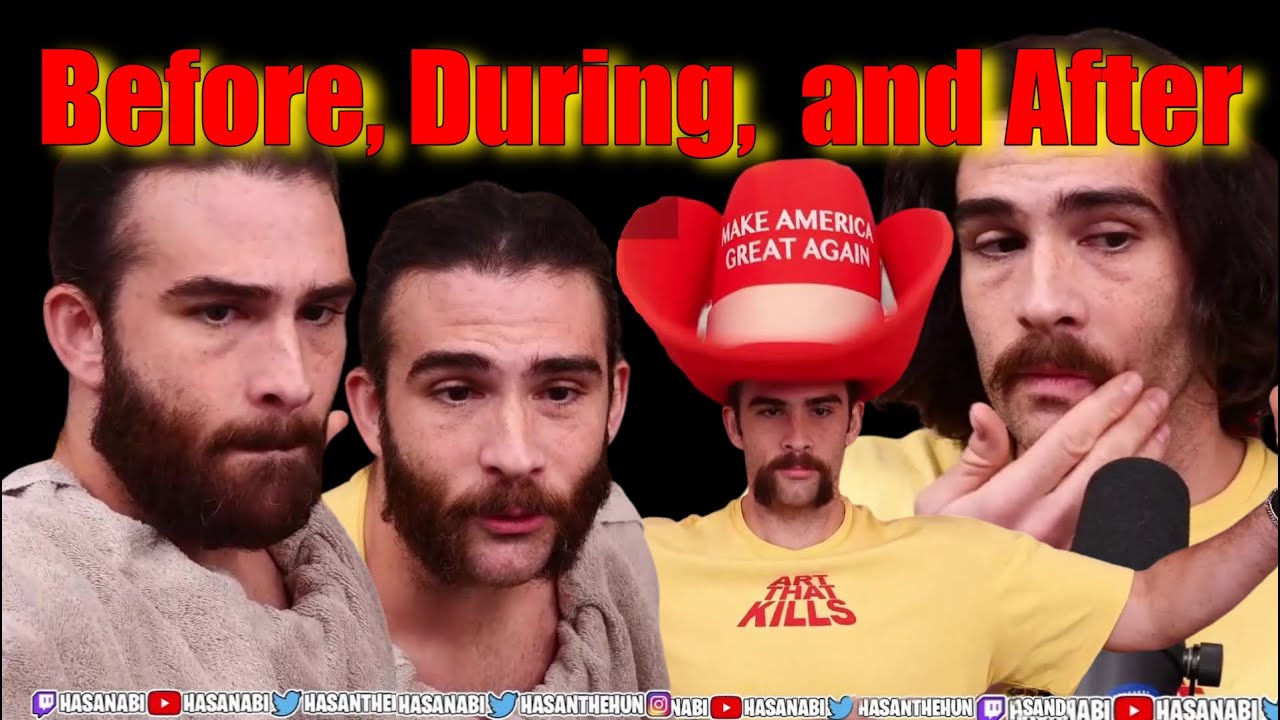 Hasan Shaves His Beard | Before, During, and After @HasanAbi - YouTube