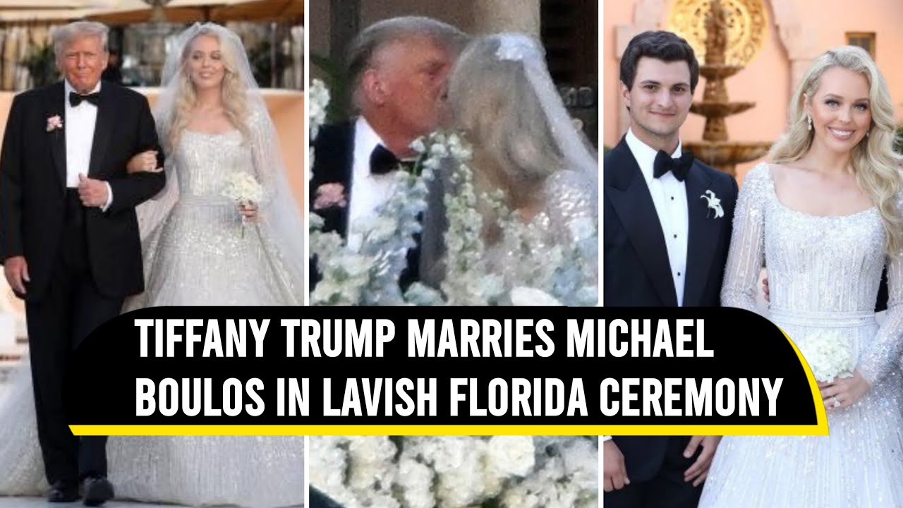 Tiffany Trump marries Michael Boulos in lavish Florida ceremony - YouTube