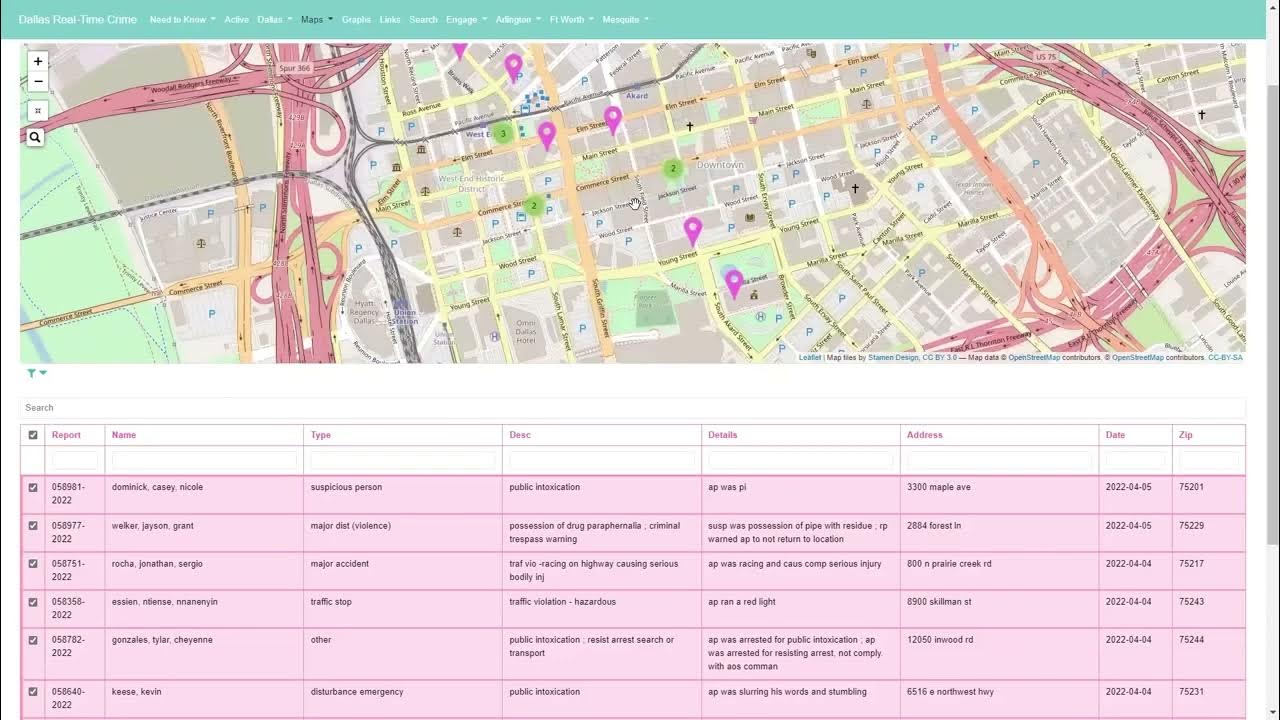 How To Use All Reactive Maps on Dallas Real-Time Crime - YouTube