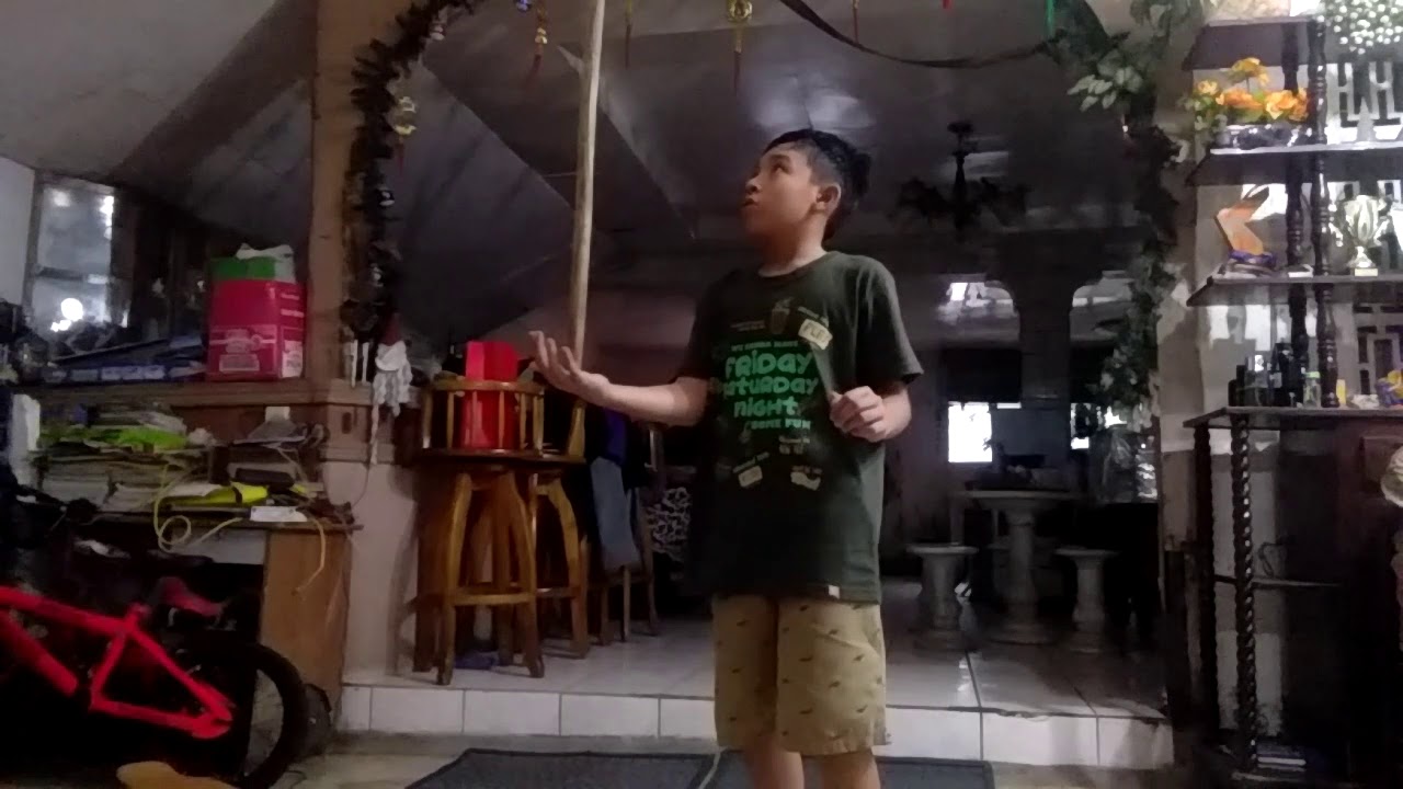 how to balance a stick on your finger two fingers or your hand - YouTube