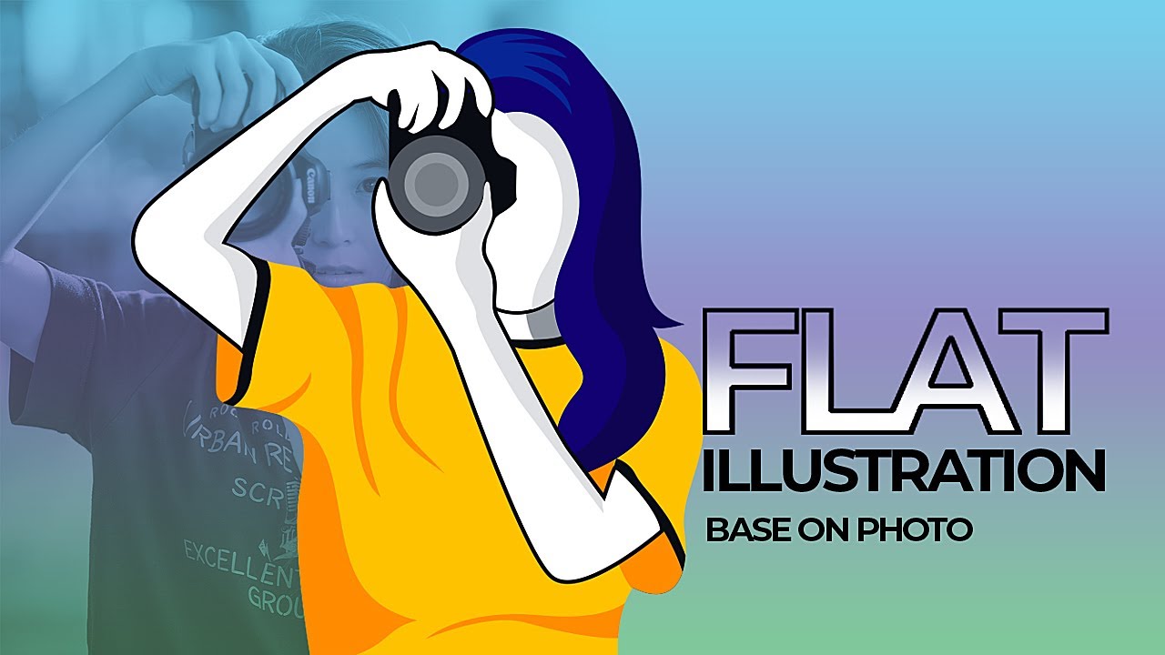 Flat Character illustration in Adobe Illustrator Without Sketch - YouTube