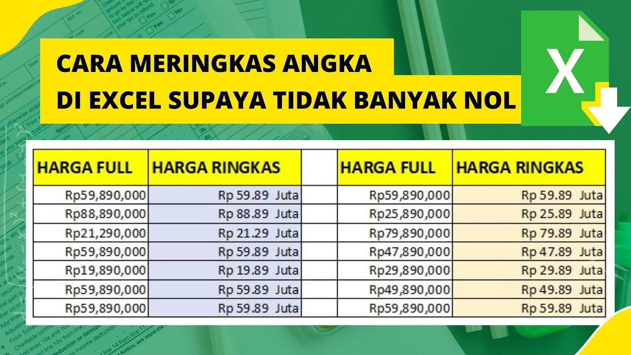 Cara Meringkas Angka Di Excel Dalam Format Jutaan Supaya Tidak Banyak Cara Meringkas Angka Di Excel Dalam Format Jutaan Supaya Tidak Banyak