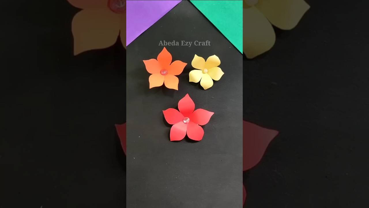 Easy Paper flowers | How to make paper flowers | Flower Making |small ...