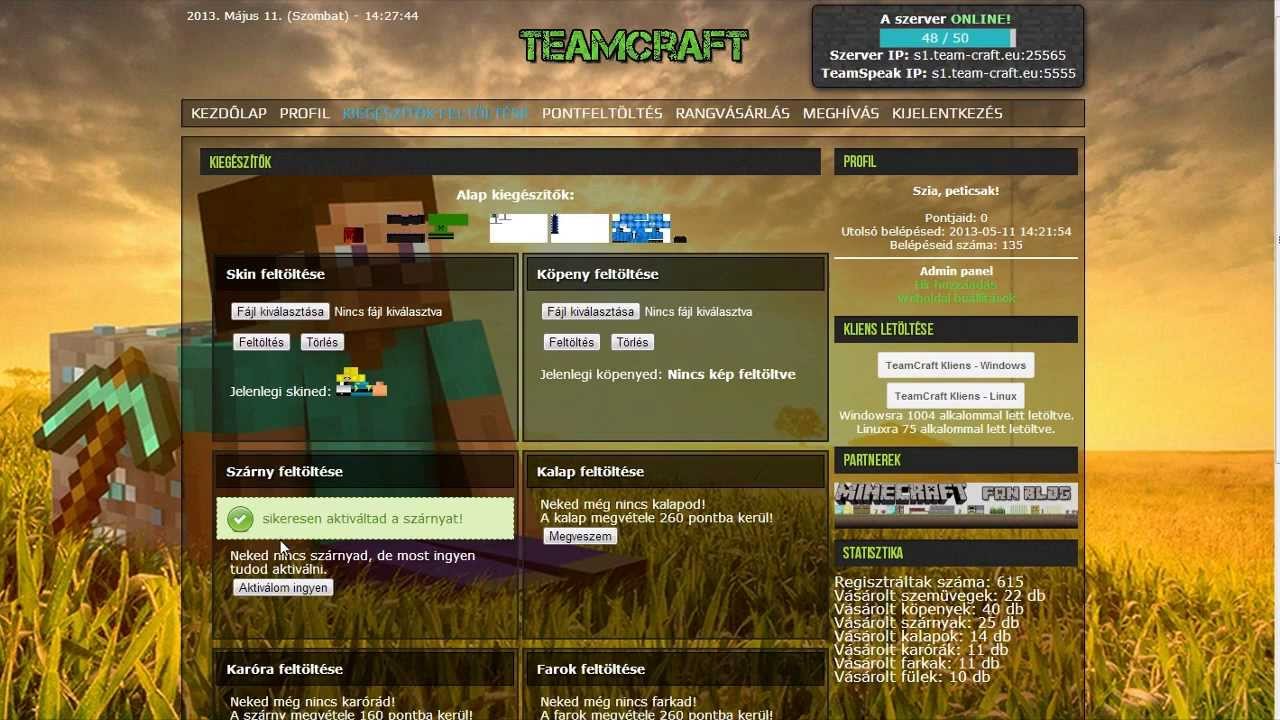 TP - TeamCraft Frissítések, ingyenes szárny és szemüveg - YouTube