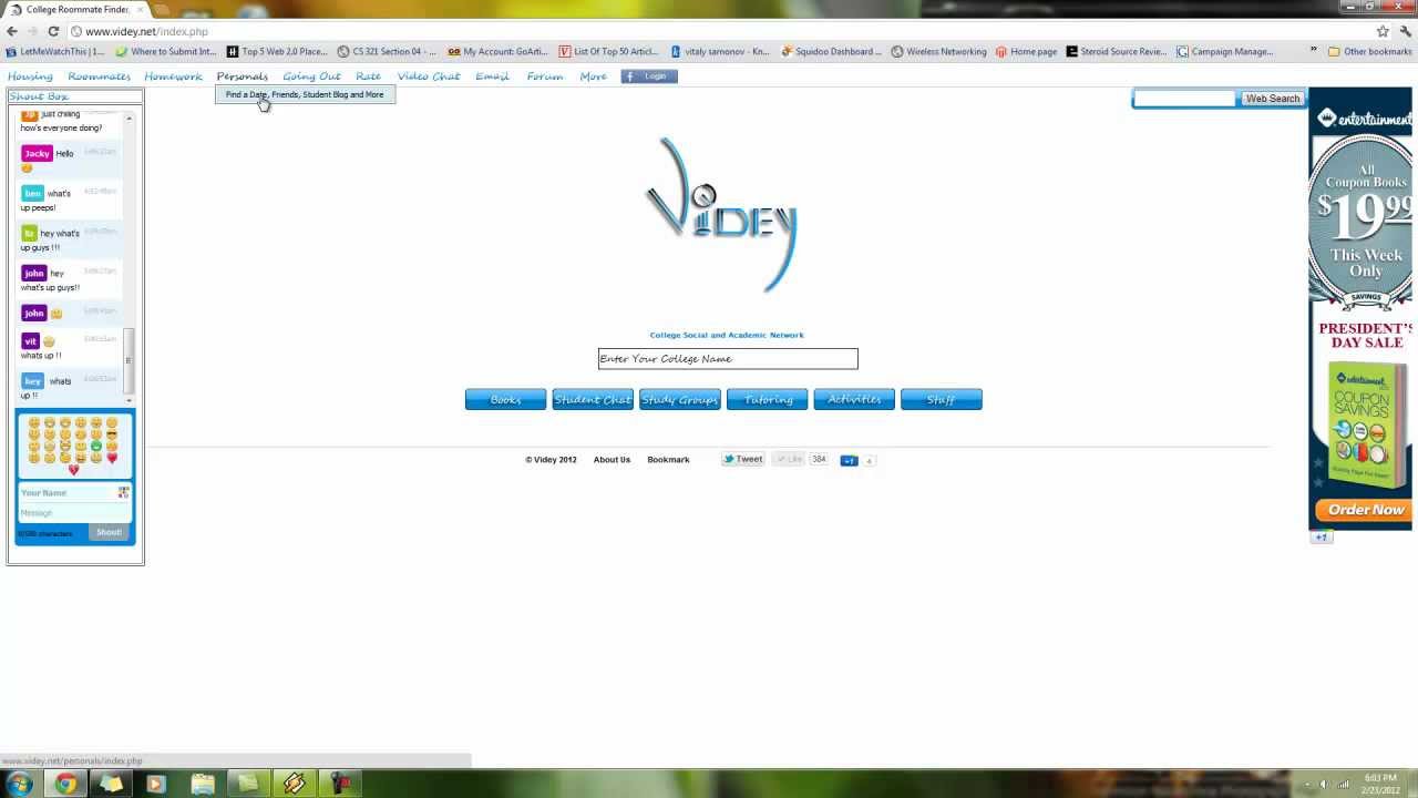 Videy.net is now MyCollegeSocial.com - YouTube