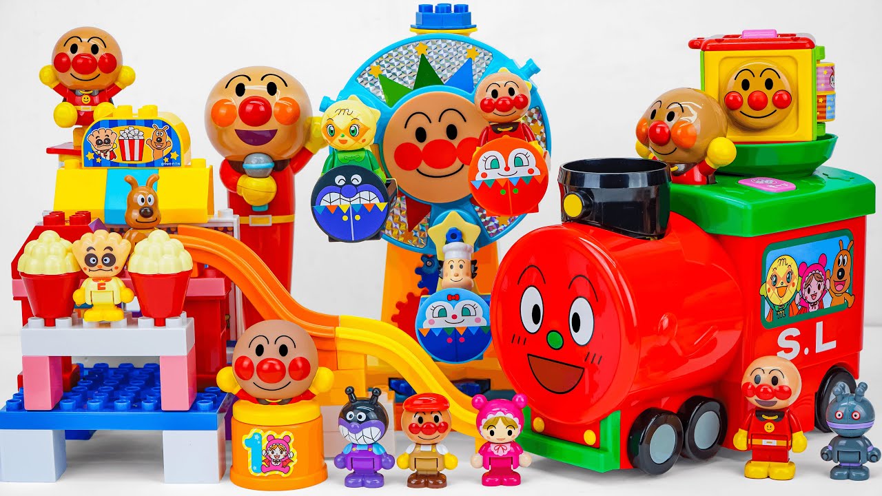 96 Minutes Satisfying Unboxing Anpanman Block Labo Ferris Wheel ...