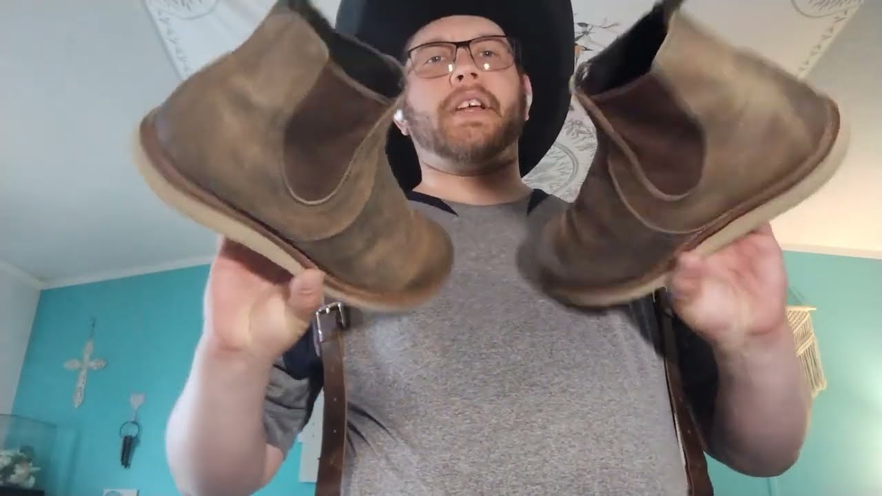 Red Wing hawthorn mule Skinner Chelsea boot after saddle soap cleaning ...