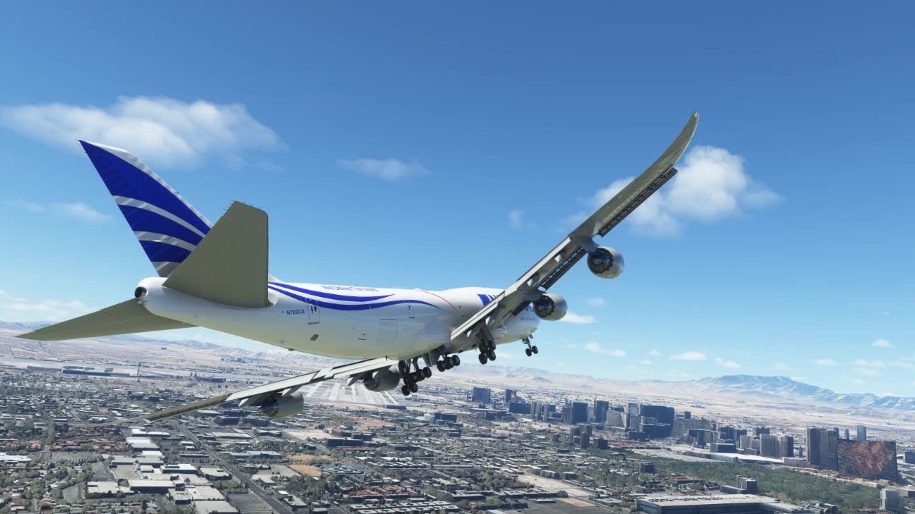 Approach to Las Vegas Mc Carran Intl : KLAS RNAV-Z 19R - YouTube