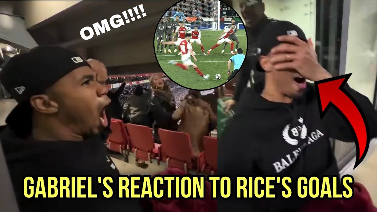 Gabriel’s Passionate Celebration from the Stands After Arsenal Smash ...