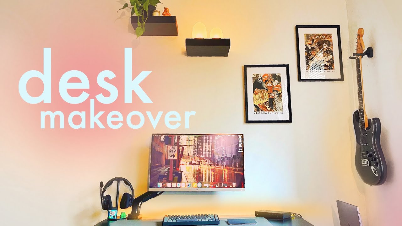 aesthetic minimal + functional desk makeover | software engineer ...