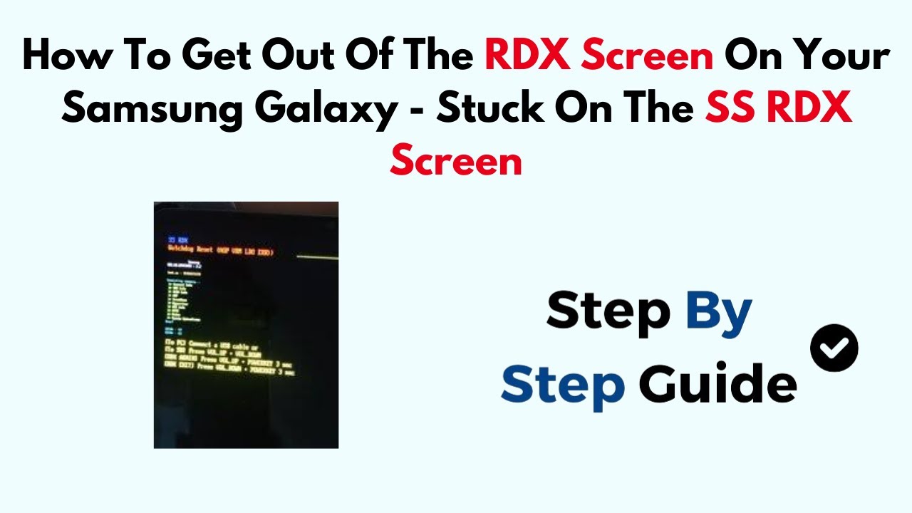 How To Get Out Of The RDX Screen On Your Samsung Galaxy - Stuck On The SS RDX Screen - YouTube