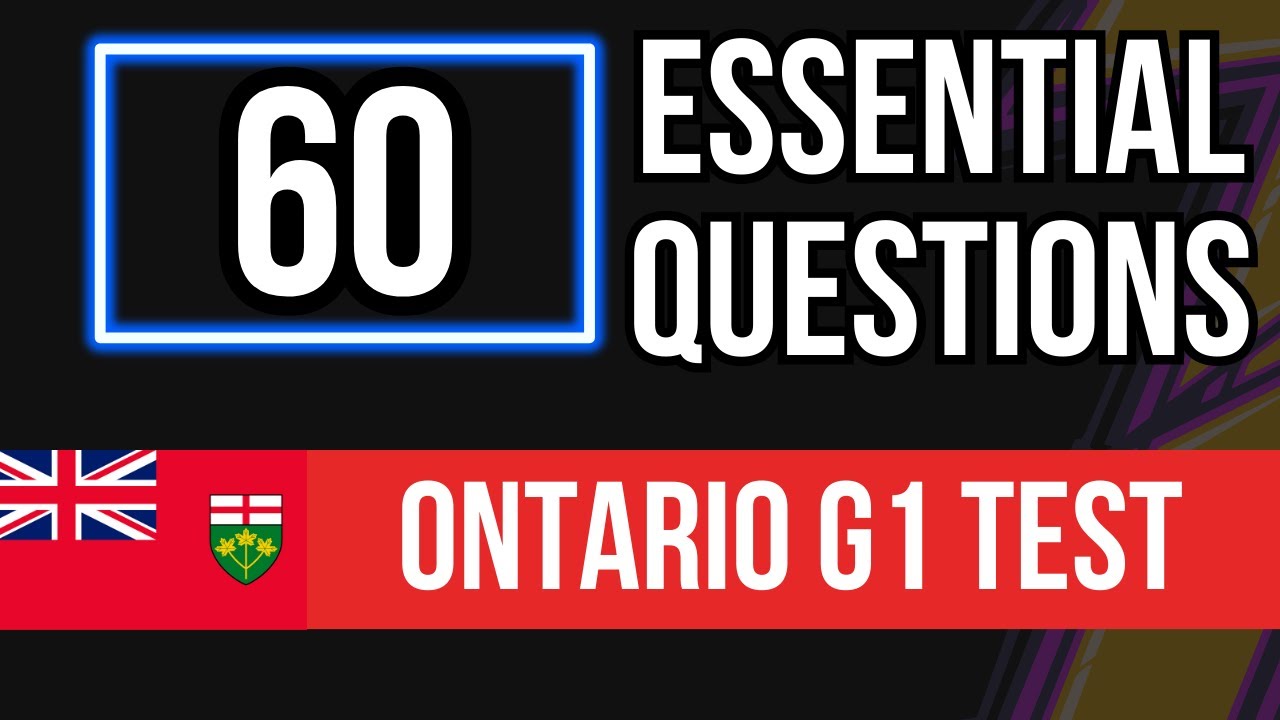 Ontario G1 Test 2025 - Driver's Written Exam (60 Essential Questions ...
