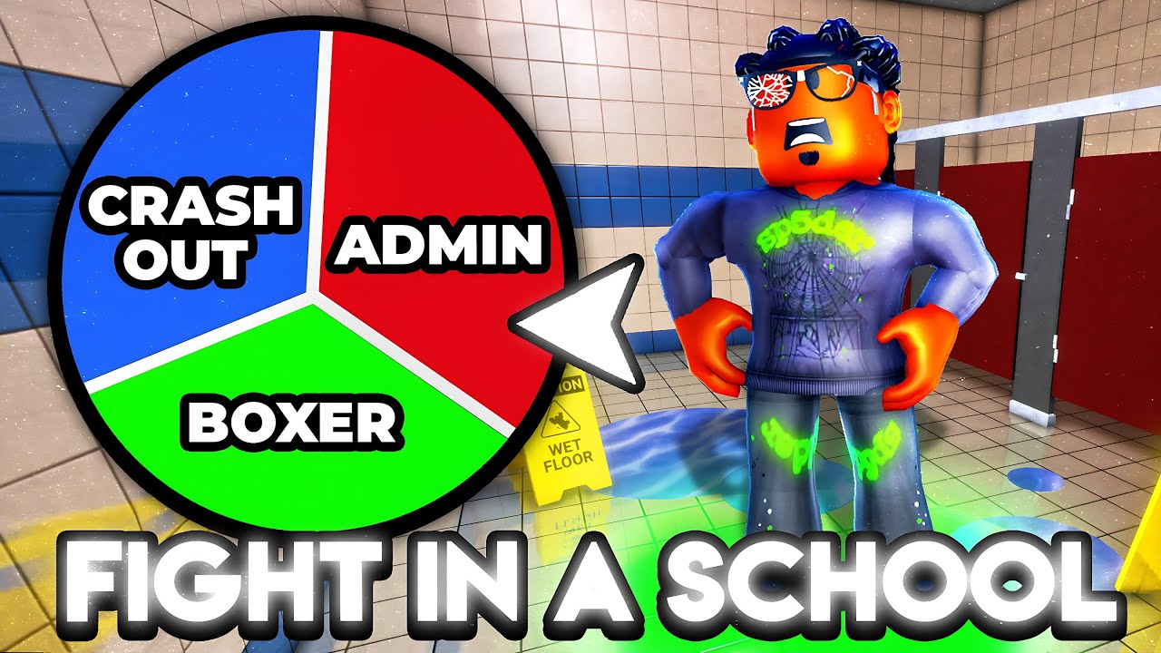 Random Wheel Decides My Style in Roblox Fight In A School - YouTube