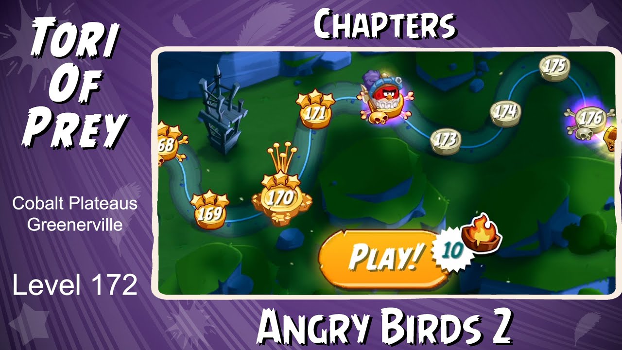 How To Beat Angry Birds 2 Cobalt Plateaus Greenerville Level 172 - YouTube