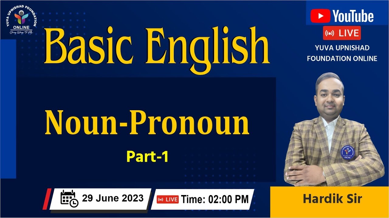 BASIC ENGLISH GRAMMAR | Noun-Pronoun Part-1 | # ...