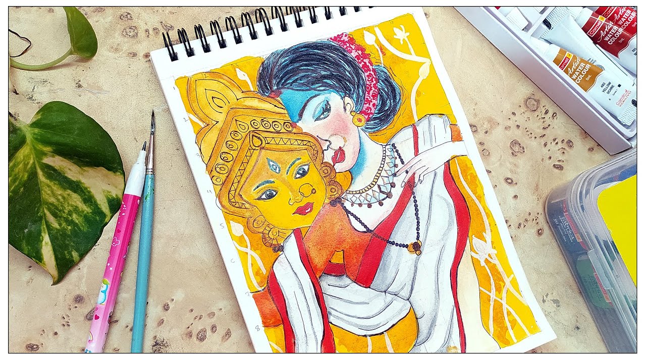 Maa Durga Water color drawing | Maa Durga Painting | @rongerkhonje ...