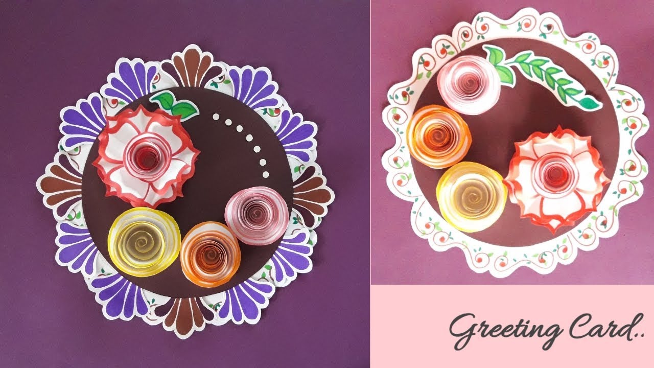 Round greeting card || Multipurpose Greeting card idea in round shape ...