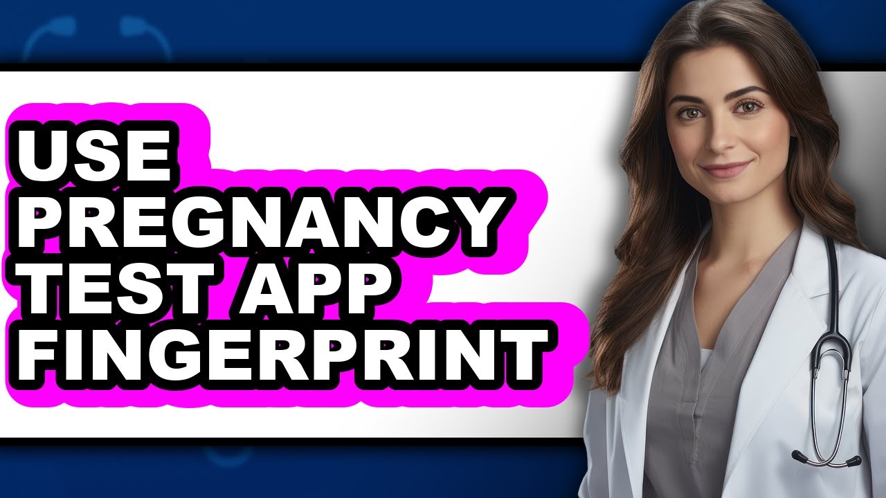 How to Use Pregnancy Test App Fingerprint - Step by Step - YouTube