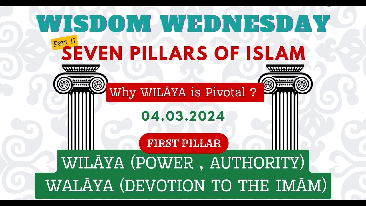 04032024 SEVEN PILLARS OF ISLAM-First Pillar is WILAYA - YouTube