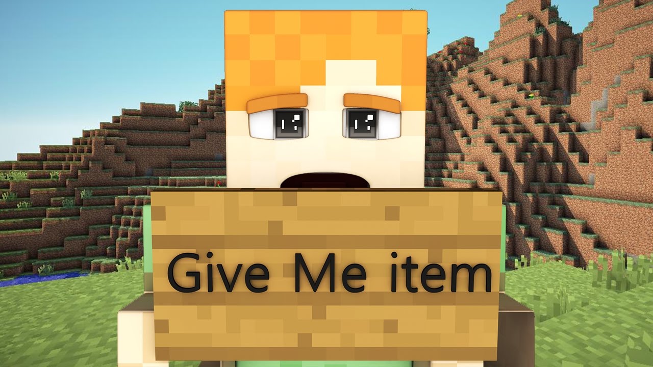 외국인에게 Give me item 이라고하면 아이템을 줄까? - 마인크래프트 스카이워 트롤링 - YouTube