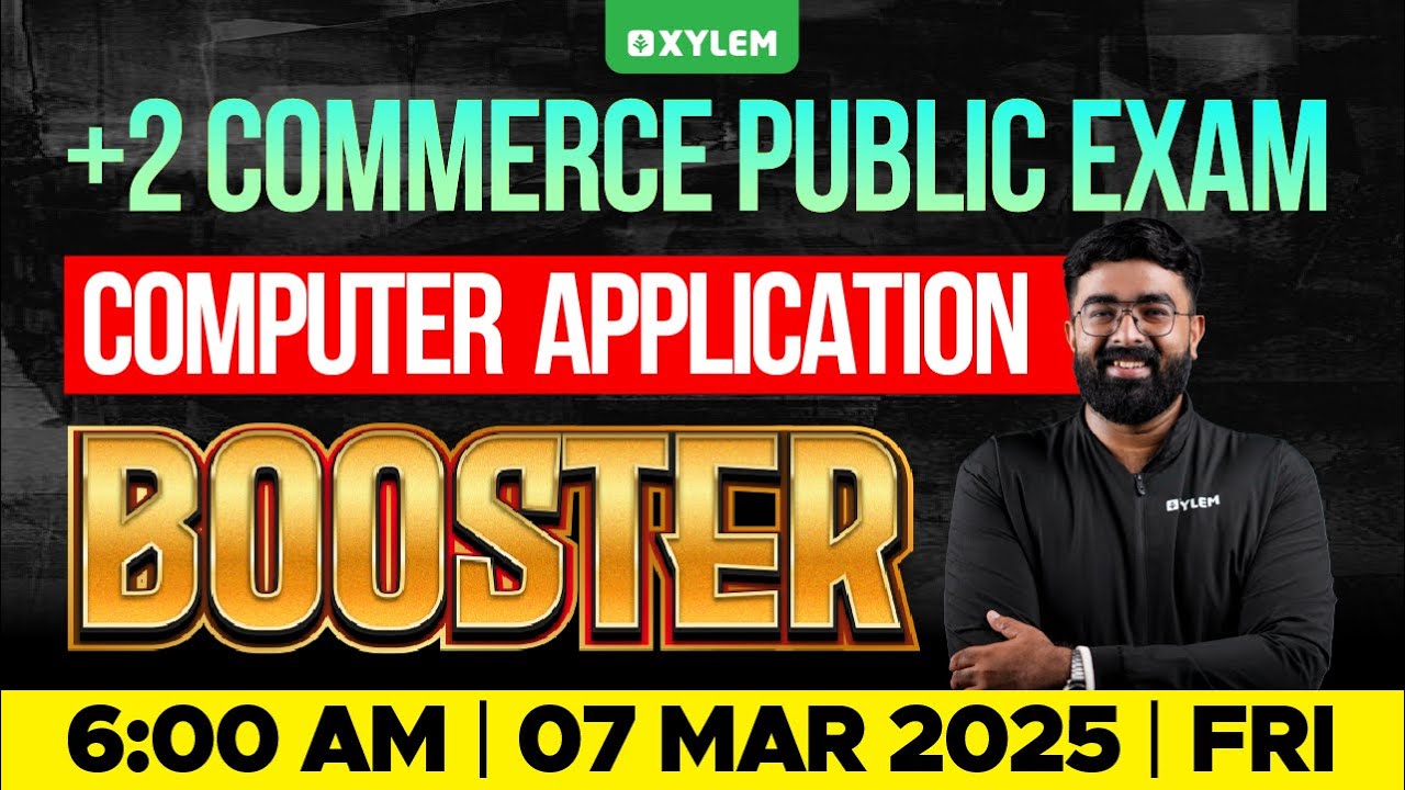 Plus Two Commerce - Computer Application | Public Exam - Booster ...