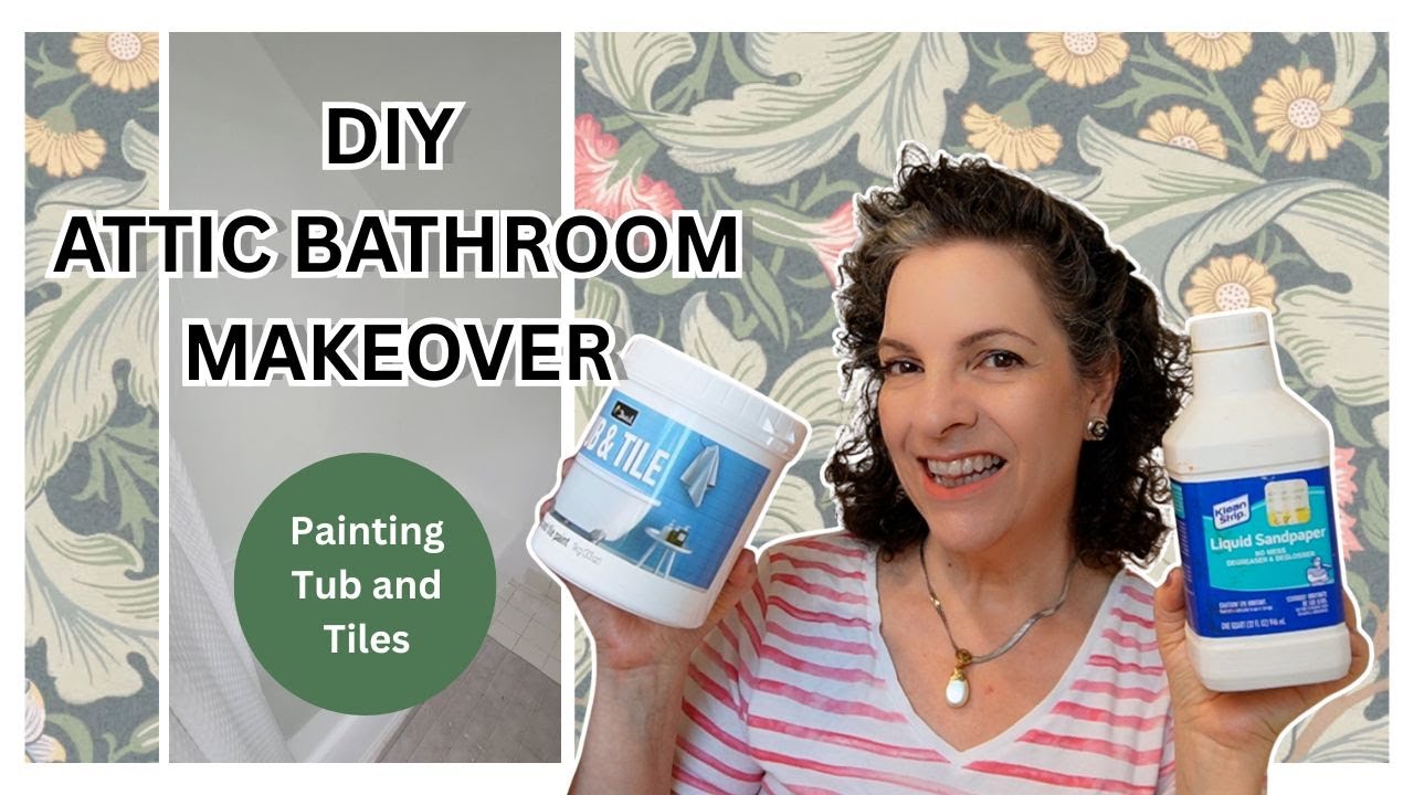 DIY Attic Bathroom Makeover || Painting The Tub and Surrounds || Duril ...