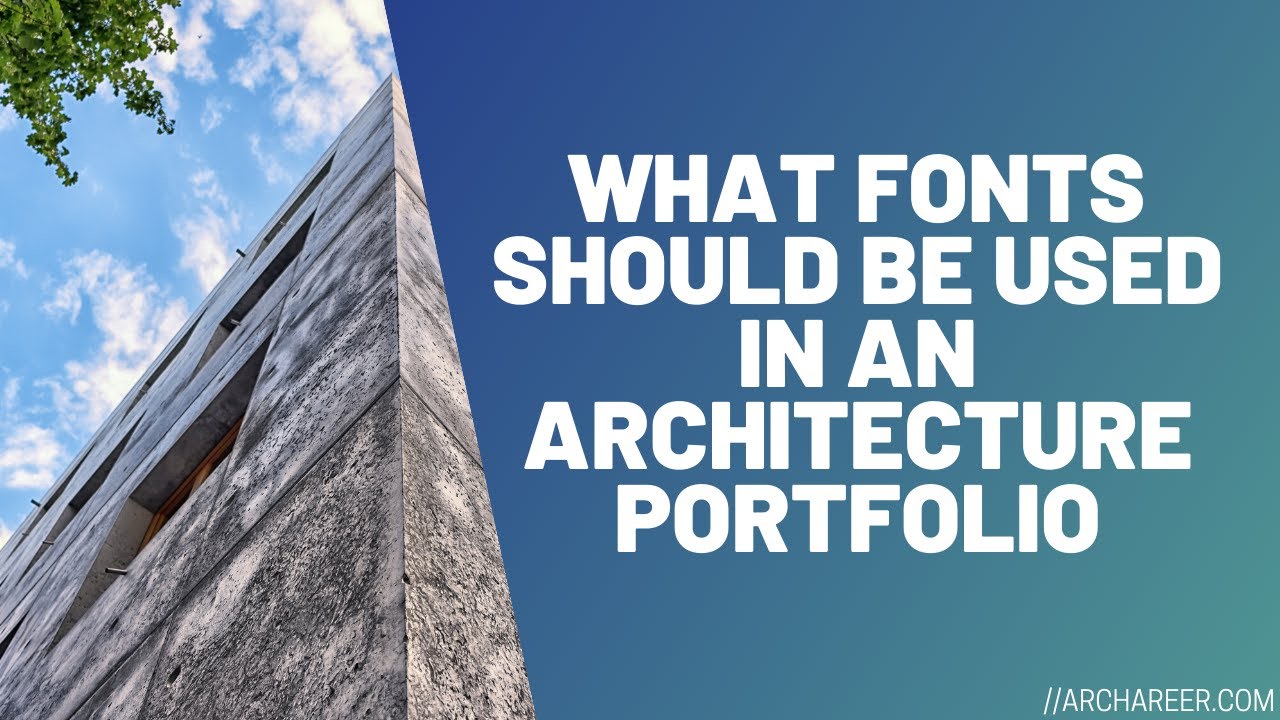 What Fonts Should Be Used In An Architecture Portfolio Archareer What Fonts Should Be Used In An Architecture Portfolio Archareer