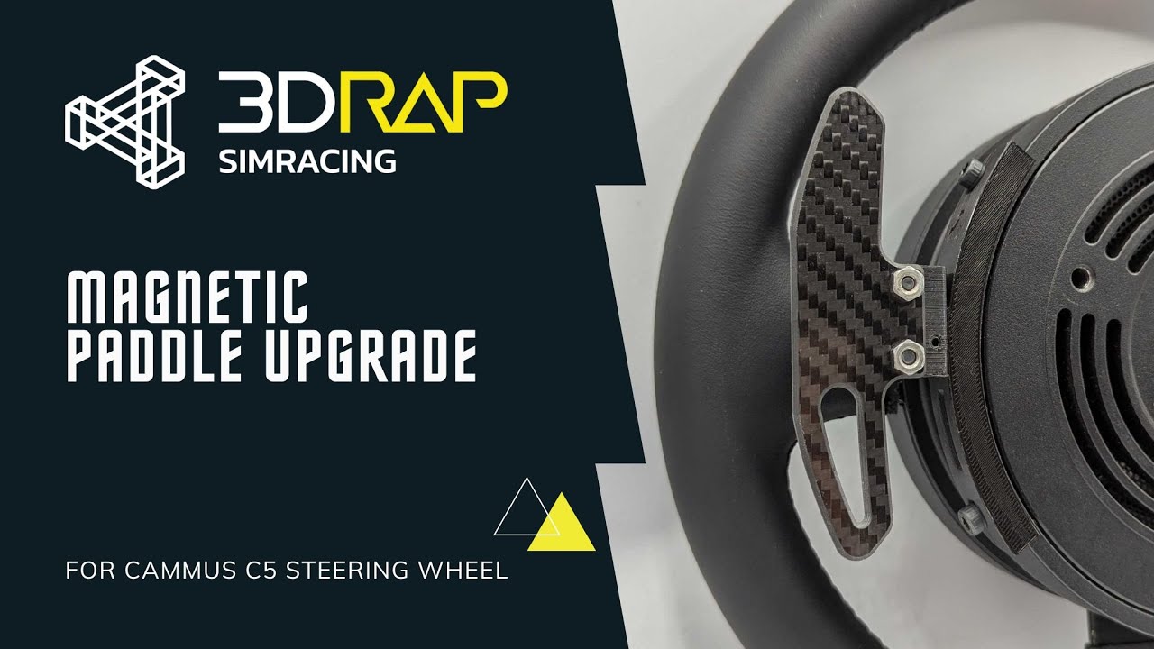 3DRAP MAGNETIC PADDLES MOD FOR CAMMUS C5 STEERING WHEEL - YouTube