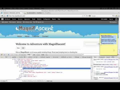 171. How to change the font size of the main menu items (a Drupal how-to) - YouTube