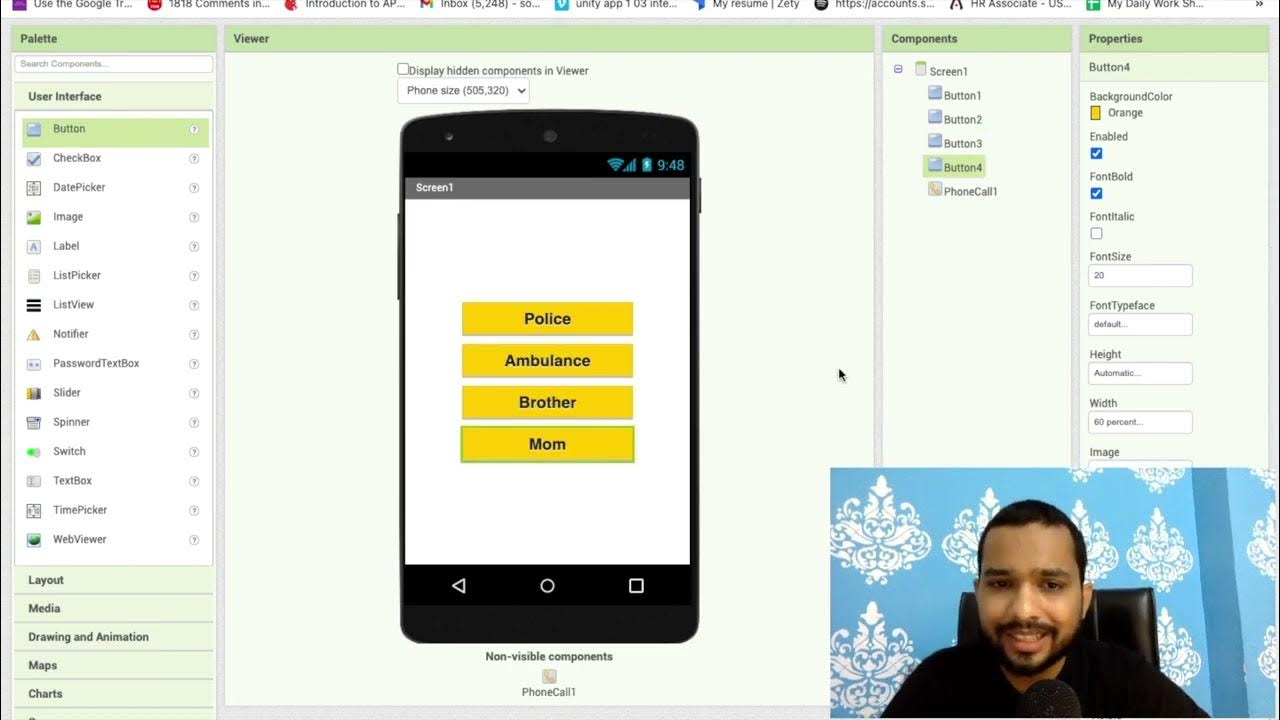 MIT App Inventor Tutorial: PhoneCall - Building an Android App to Make Phone Calls - YouTube