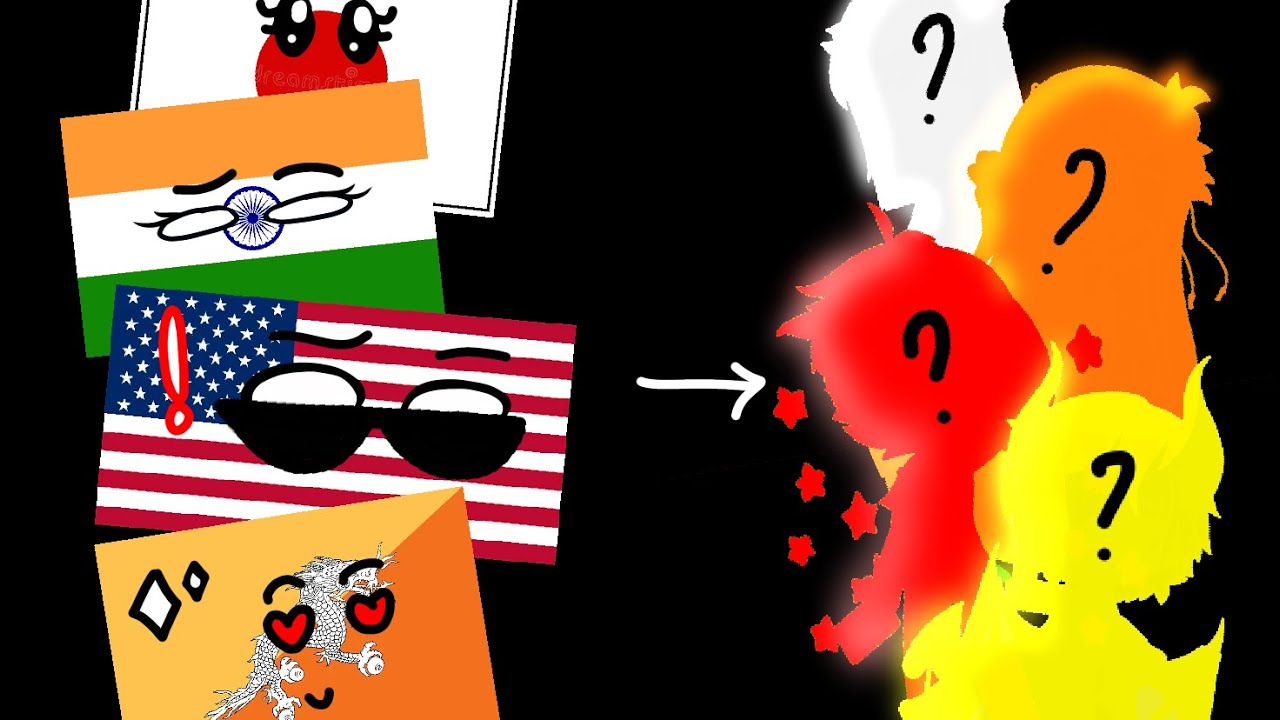 Some countries as humans/ Gacha club/ ( India, USA, Japan, Bhutan ...